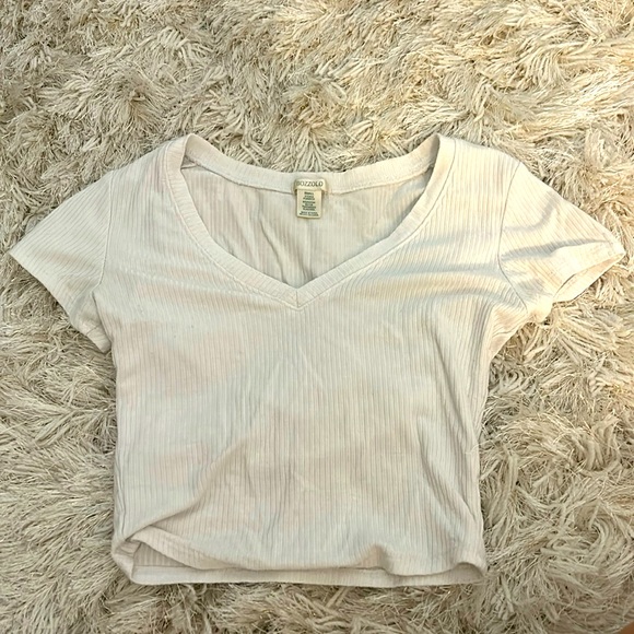Bozzolo | Shirts & Tops | Cute Affordable Creamwhite Crop | Poshmark